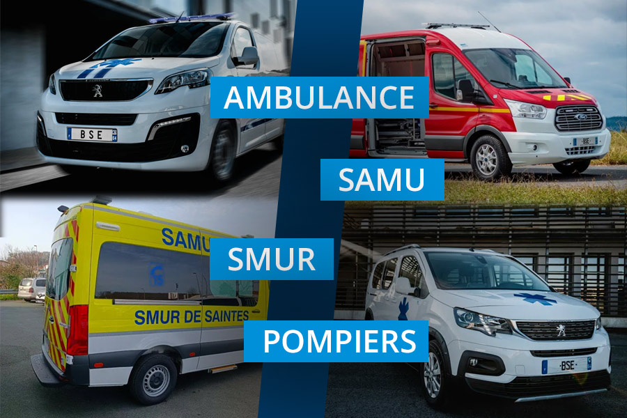 La différence entre ambulances, SAMU, SMUR et Pompiers